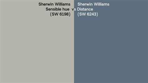 Sherwin Williams Sensible Hue Vs Distance Side By Side Comparison