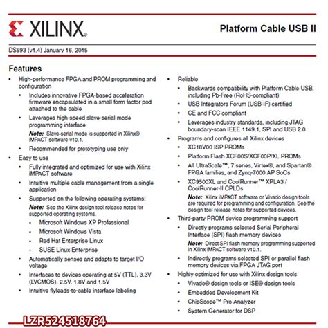 USD 239 64 Xilinx Downloader HW USB II G Selings DLC10 Platform Cable Usb Jtag Line
