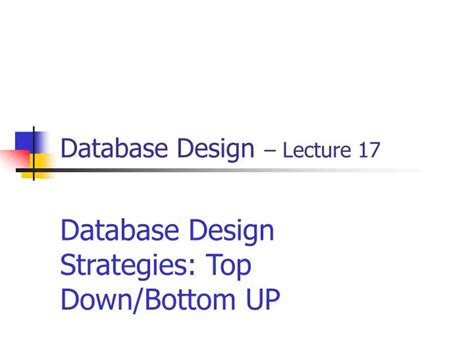 ppt database design lecture 17 powerpoint presentation free