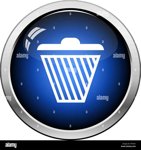 Trash Icon Glossy Button Design Vector Illustration Stock Vector Image Art Alamy
