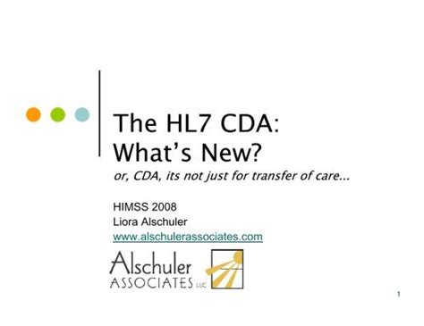 the hl7 cda what s new