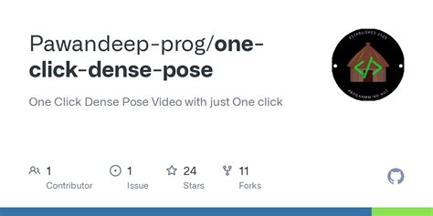 Github Pawandeep Progone Click Dense Pose One Click Dense Pose