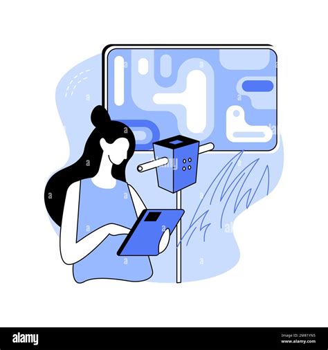 Compaction Profile Sensing Isolated Cartoon Vector Illustrations Stock