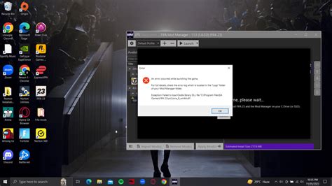 Can Someone Please Help Me Resolve This Error While Launching Fifa 23 On Mod Manager Rfifamods