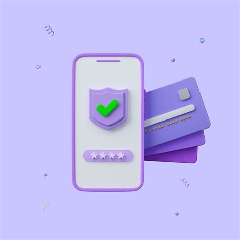 Premium Photo Secure Mobile Banking With Credit Card And Lock Shaped Icon On Pink Background
