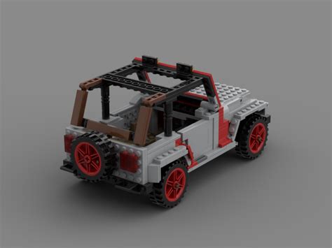 Lego Moc Jeep Yj Jurassic Park By Cocoacao Rebrickable Build With Lego