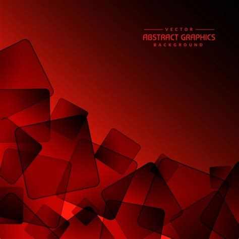 Red Background With Abstract Square Shapes Vector Free Download