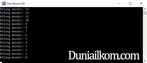 Tutorial Perulangan While Do Dalam Pascal Duniailkom