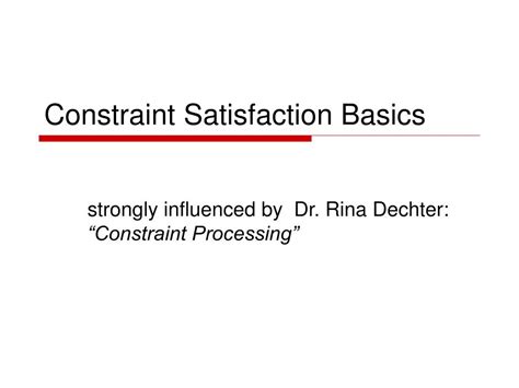 Ppt Constraint Satisfaction Basics Powerpoint Presentation Free