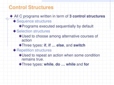 Ppt Understanding C Program Control Structures Powerpoint