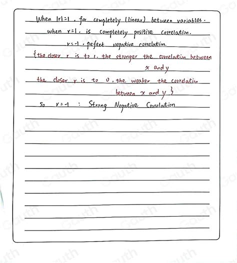 Solved Instructions For Each Correlation Coefficient Describe What It Means For Data To Have