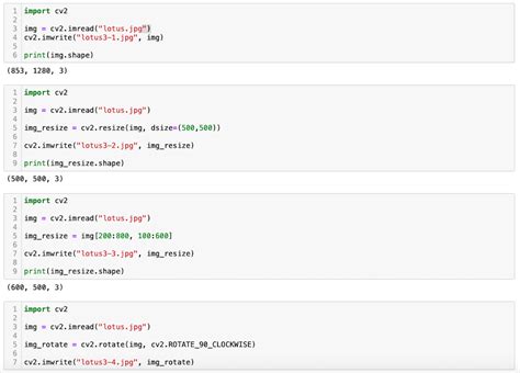 【opencv】画像のリサイズ、トリミング、回転、反転 Python 3pysci