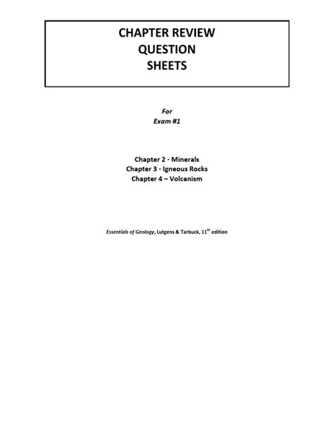 Pdf Test Review Intro To Geology Dokumentips