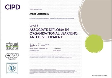 Ero Grigoriadou Assoc Cipd On Linkedin My Cipd Level 5 Associate Diploma In Organisational