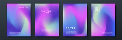 현대 추상 흐린 색상 그라데이션 패턴으로 설정된 흐린 배경입니다 브로셔 포스터 배너 전단지 및 카드를 위한 부드러운 템플릿