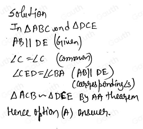 solved read the proof we are given overline ab overline de because