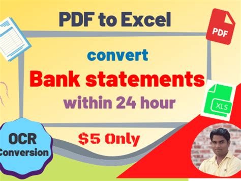 Bank Statement PDF To Excel Scan Image To OCR PDF Editing Services Upwork