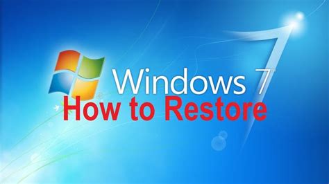 Windows 7 System Restore Create Restore Point System Restore