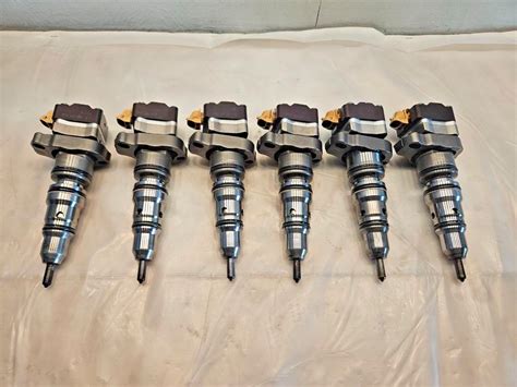 2002 Set Of 6 Caterpillar Cat 3126 Diesel Engine Fuel Injectors 10r0782