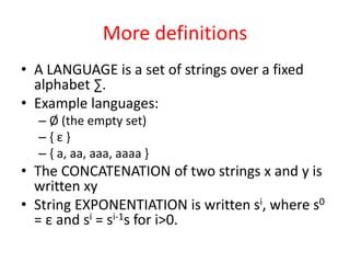Specification Of Tokens PPT