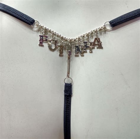 Calcinha Com Escrita Em Strass Putinha Modelo Fio Dental Aline Lingerie Aline Lingerie