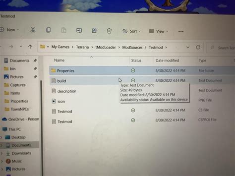 Why Do My Tmodloader Mods Not Have The Items Folder Can Anyone Help R Terraria