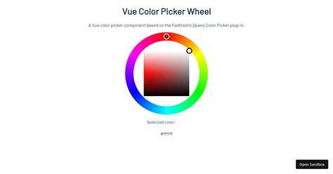 Vue Color Picker Wheel Basic Example Forked Codesandbox