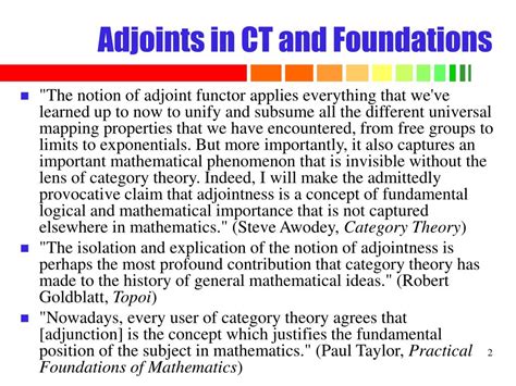 Ppt Adjoint Functors The Standard Theory And The Heteromorphic Theory Powerpoint Presentation