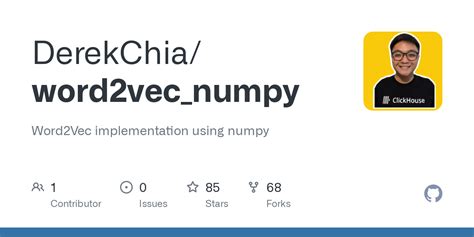 Github Derekchia Word Vec Numpy Word Vec Implementation Using Numpy
