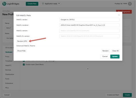 Browser Profile Settings Loginbridges