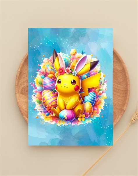 Pikachu Bunny Ears Watercolor Splash Clipart Images Graphics And