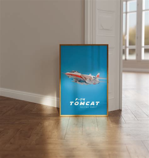 F 14 Tomcat Poster Aviation Art Military Navy Aircraft Carrier Minimalist Wall Art Air