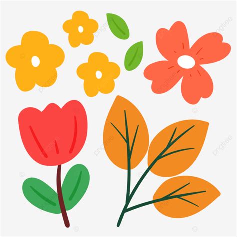 꽃 그리기 세트 꽃 그림 꽃 스티커 식물 그림 Png 일러스트 및 벡터 에 대한 무료 다운로드 Pngtree