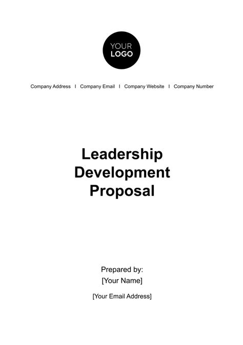 Free Leadership Development Proposal Hr Template To Edit Online