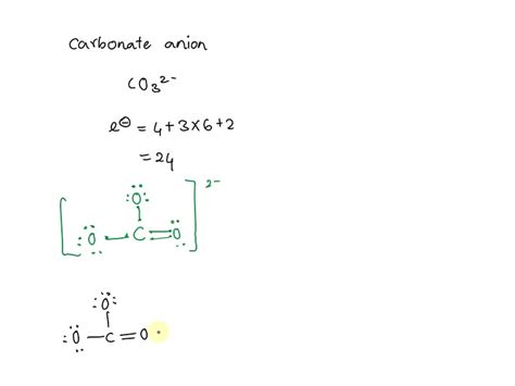 Solved Draw The Lewis Structure For The Polyatomic Carbonate Co Anion Be Sure To Include All