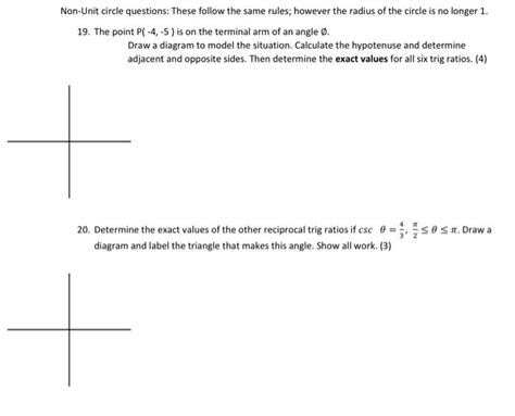 Solved Using The Unit Circle To Help Determine The Chegg