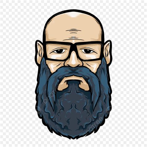 Cartoon Bald Guy With Beard