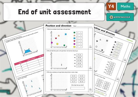 Year 4 Position And Direction End Of Unit Assessment Grammarsaurus