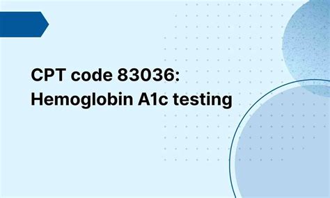 Cpt Code 83036 Hemoglobin A1c Testing