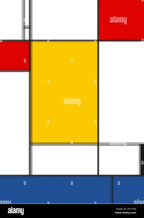 Digital Art Mondrian Constructivism Style Stock Vector Image And Art Alamy