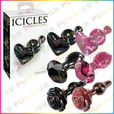 Icicles Glass Anal Butt Plug💋g Spot Clit Stimulation Massager Trainer