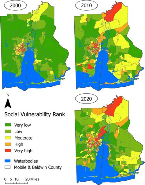 Spatial Distribution Of Social Vulnerability In Mobile Bay Download Scientific Diagram