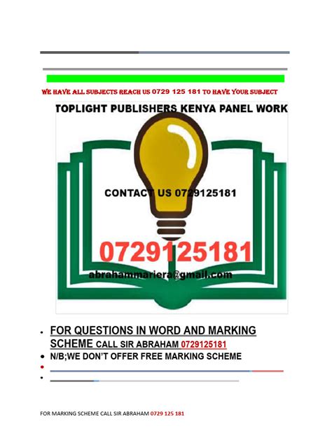 Geography Pp1 2024 Top Rank Kcse Prediction Mock Pdf