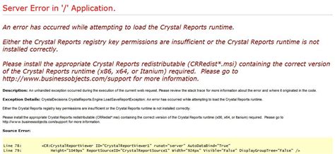 Solved Crystaldecisions Crystalreports Engine Loadsavereportexception An Error Has Occurred