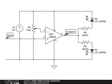 Op Amp Comparator Circuit Schematic Circuit Diagram