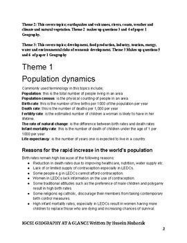 IGCSE GEOGRAPHY AT A GLANCE By Husein Mubarak Bookstore TPT