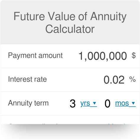 Future Value Annuity Table Calculator Cabinets Matttroy