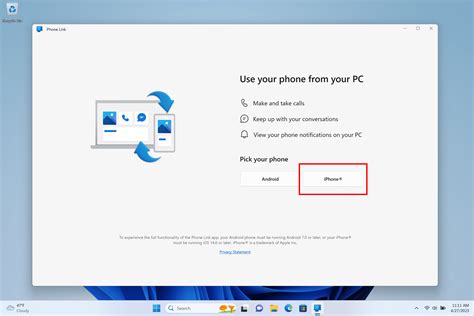 microsoft announces early preview of phone link for iphone on windows 11