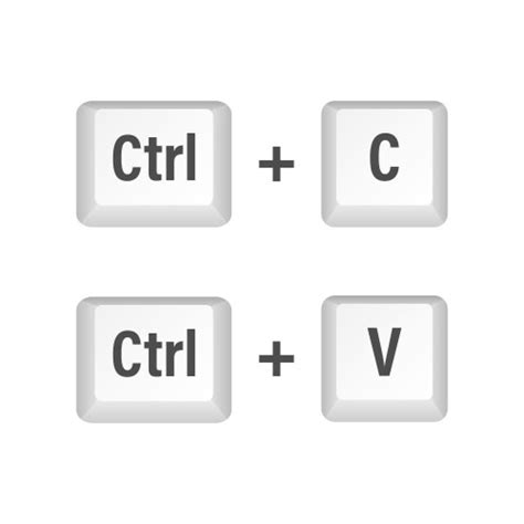 Keyboard Shortcuts Ctrlc Ctrlv Ctrlz Vector Image