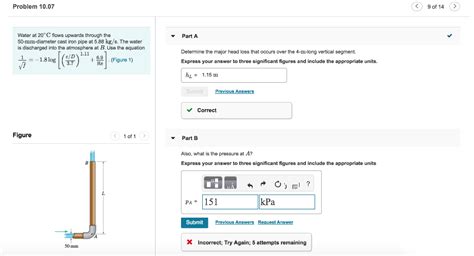 Solved Problem Of Water At C Flows Upwards Chegg